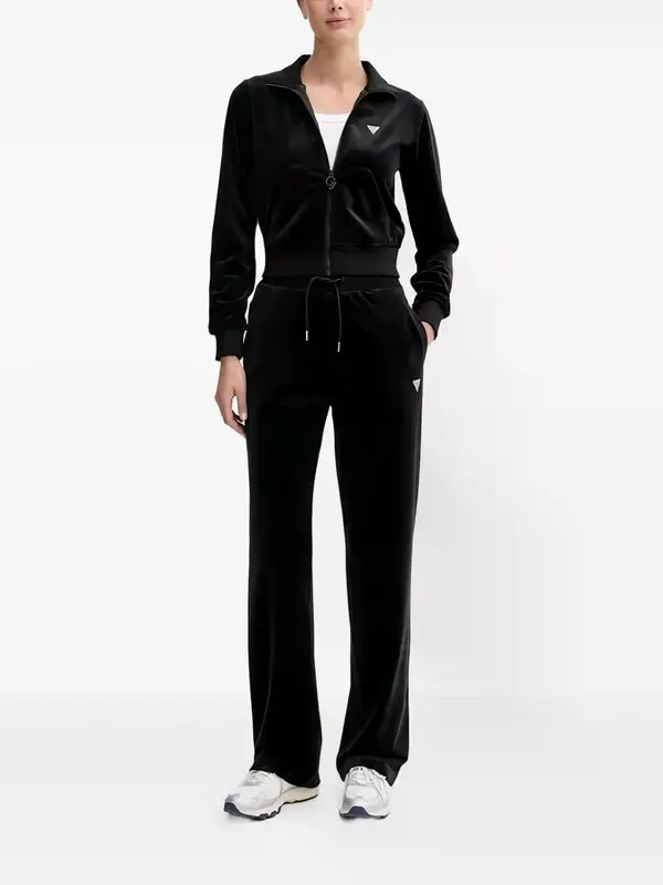Guess Zipped Rhinestone-embellished Top