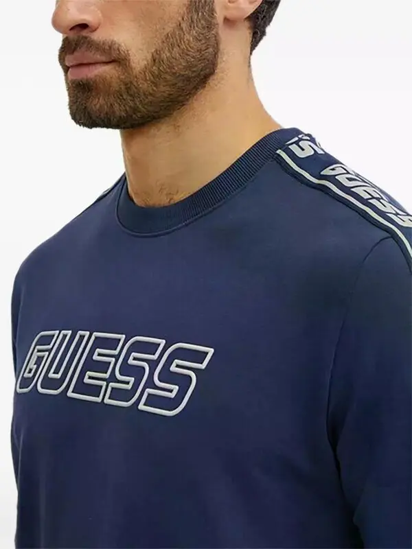 Guess Logo Tape Long Sleeve Sweater