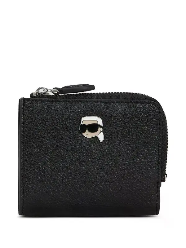 Karl Lagerfeld Ikonik Zip-around Purse - Black