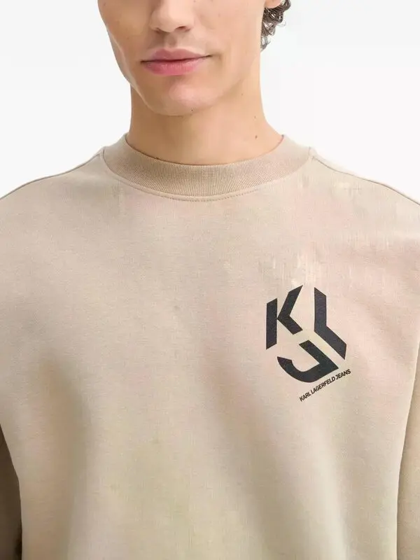Karl Lagerfeld Monogram Patch Crewneck Sweatshirt