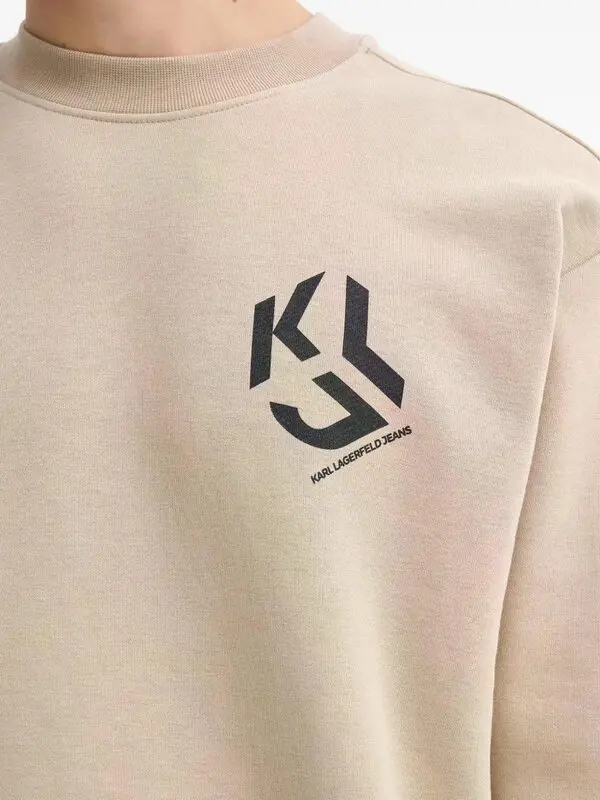Karl Lagerfeld Monogram Patch Crewneck Sweatshirt