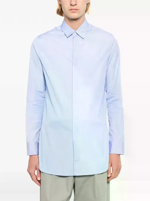 JIL SANDER Fil-à-fil Shirt - Blue