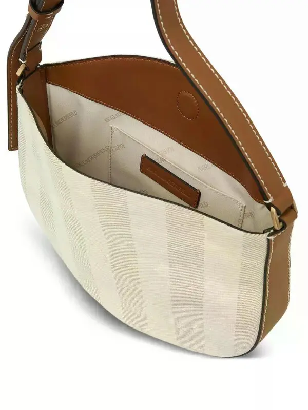 Karl Lagerfeld K/signature Striped Shoulder Bag