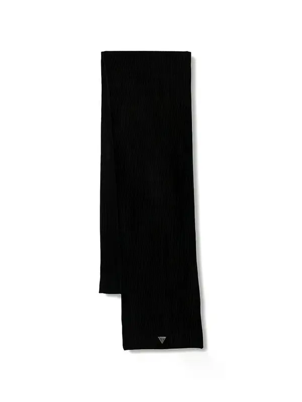 Guess Ribbed Logo Hat And Scarf Set