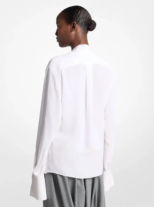Michael Kors Silk Georgette Cowl-neck Blouse