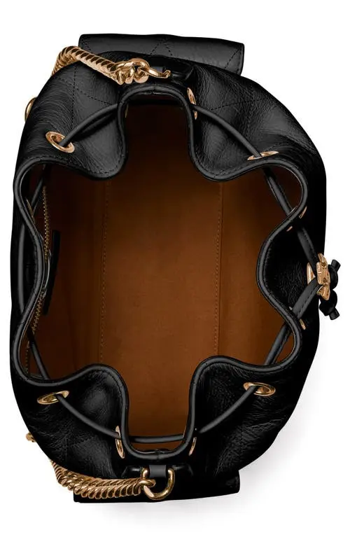 Tory Burch Charlie Quilted Leather Drawstring Shoulder Bag