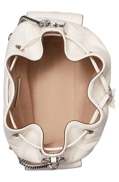 Tory Burch Charlie Quilted Leather Drawstring Shoulder Bag