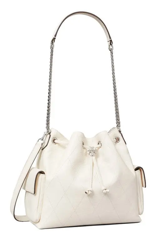 Tory Burch Charlie Quilted Leather Drawstring Shoulder Bag