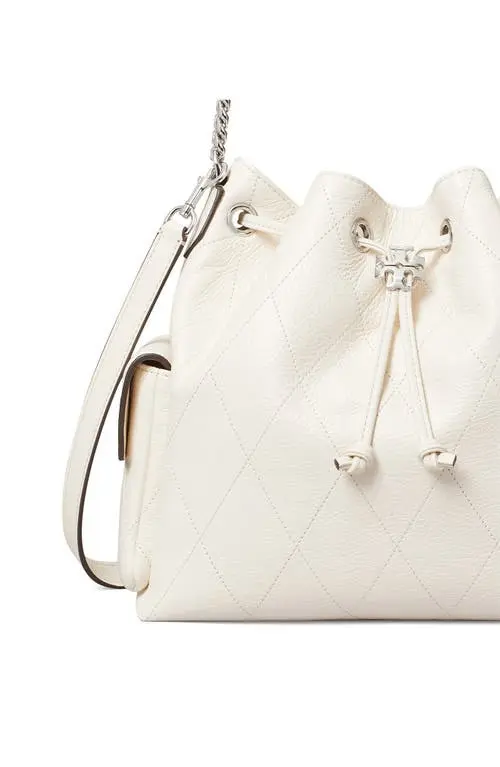 Tory Burch Charlie Quilted Leather Drawstring Shoulder Bag