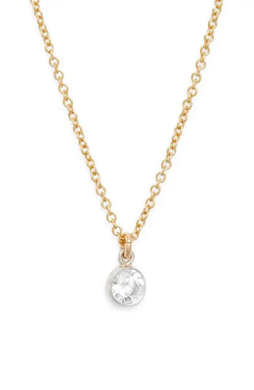 SET & STONES Kira Cubic Zirconia Pendant Necklace - Gold