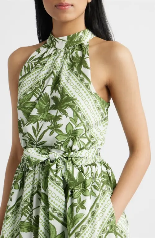 julia jordan green dress Julia Jordan Botanical Print A-Line Dress - Green Multi