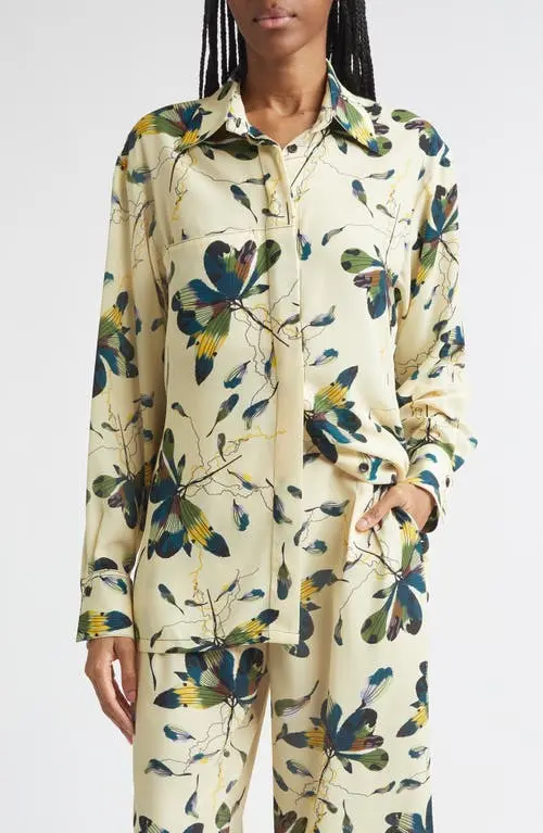 ISRAELLA KOBLA Azara Button-up Crepe Shirt - Bls Print