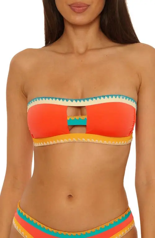 Lucky Brand Avila Bandeau Bikini Top - Scarlet