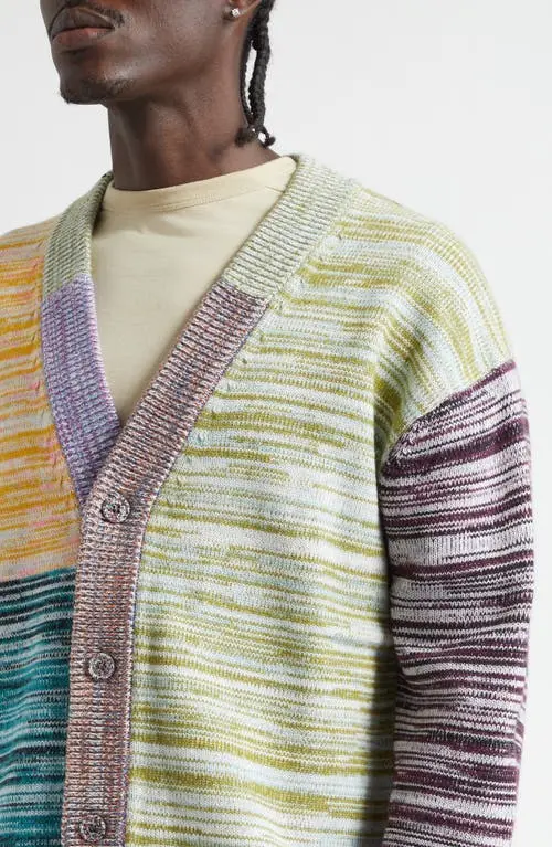 WASTE YARN PROJECT Colorblock Space Dye Cardigan