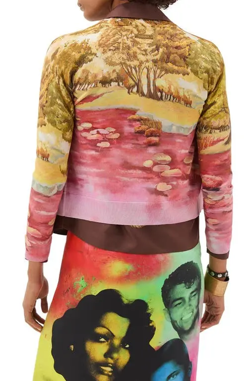 Versace The Naturist Print Silk Cardigan - Multicolor