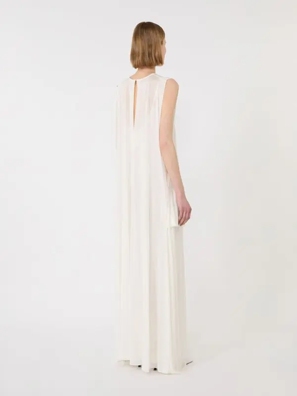 Max Mara Long Viscose Jersey Dress - White