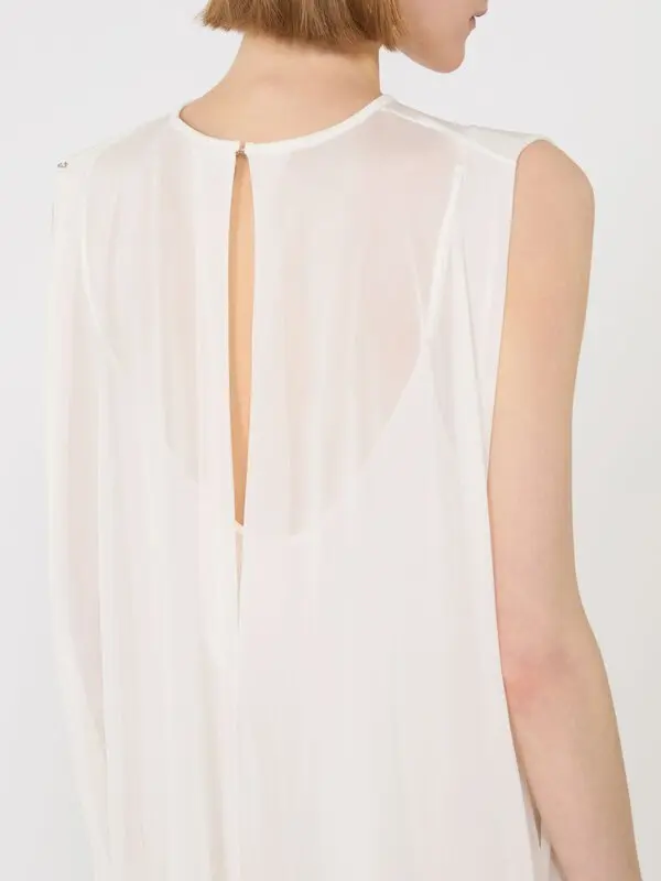 Max Mara Long Viscose Jersey Dress - White