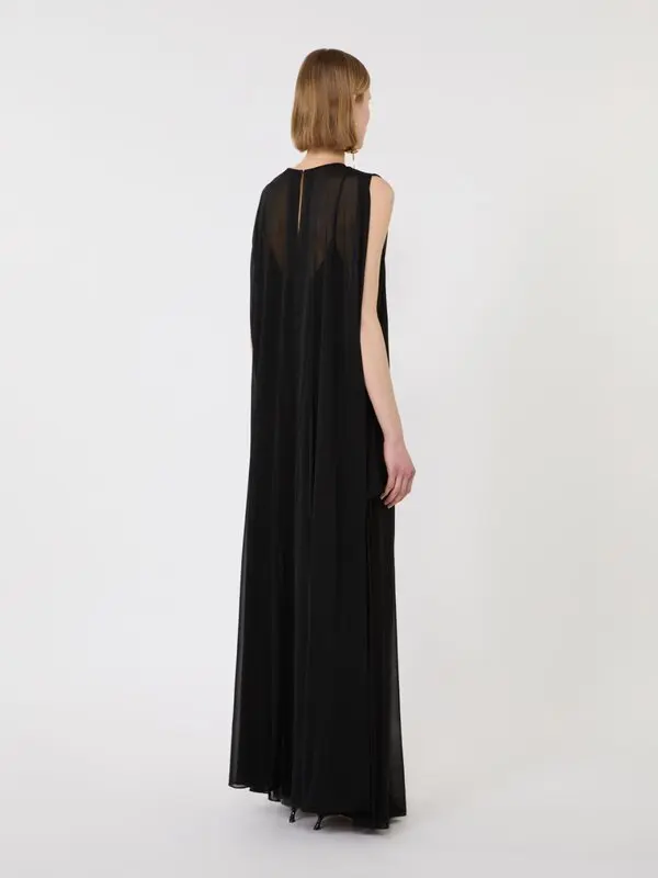 Max Mara Long Viscose Jersey Dress - Black