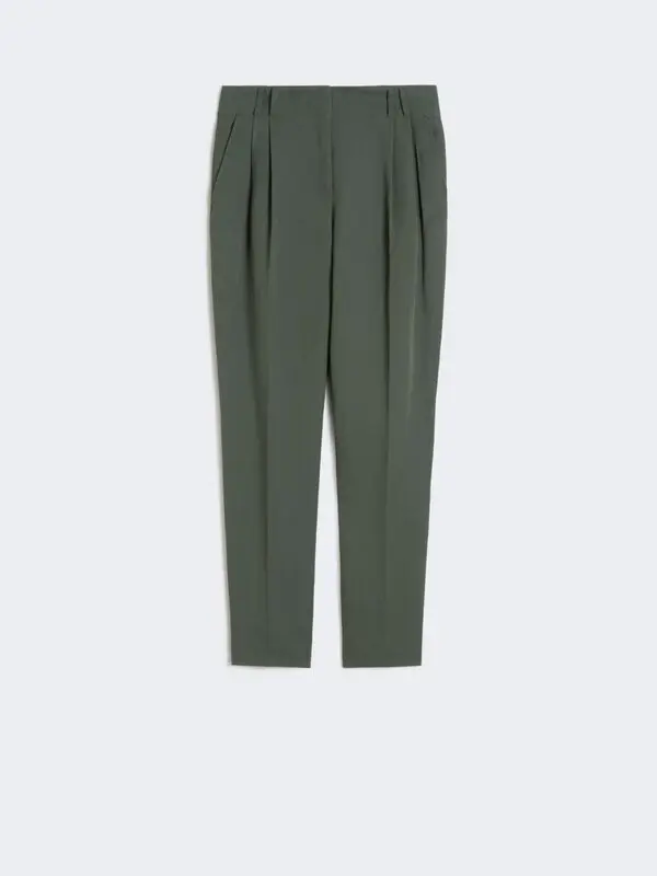 Max Mara Viscose And Linen Carrot-fit Trousers