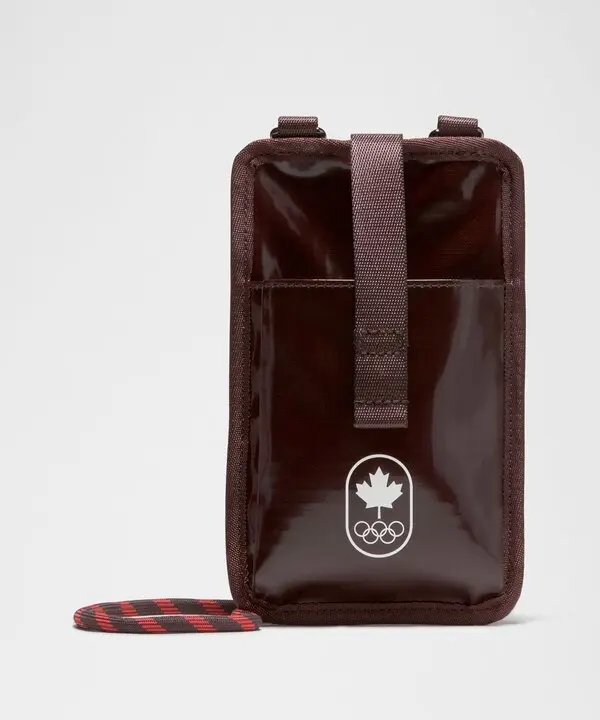 Lululemon Team Canada Ripstop Pouch Lanyard - Black Garnet