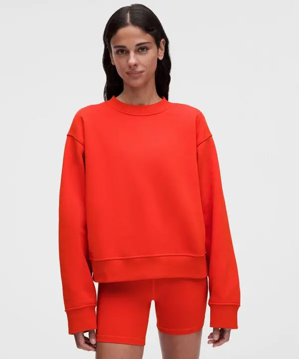 Lululemon Steady State Superloft Crewneck Sweatshirt - Cherry Ember