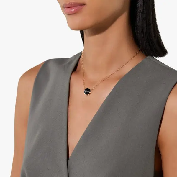 Pomellato Pom Pom Dot Necklace With Onyx And Mother Of Pearl