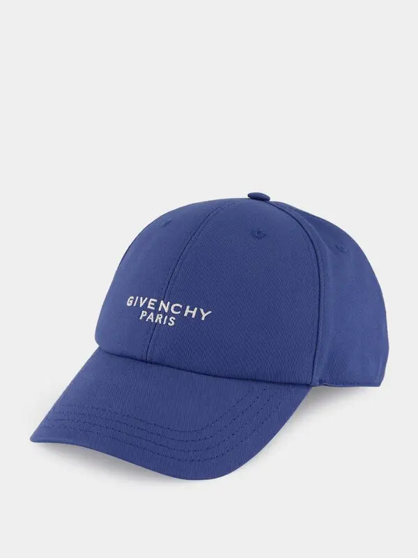Givenchy Embroidered Cotton Cap - Blue