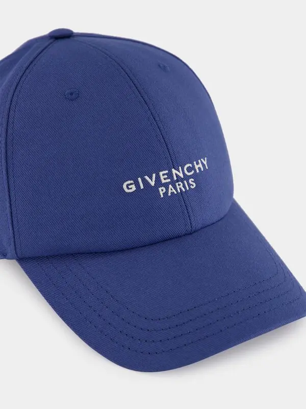 Givenchy Embroidered Cotton Cap - Blue