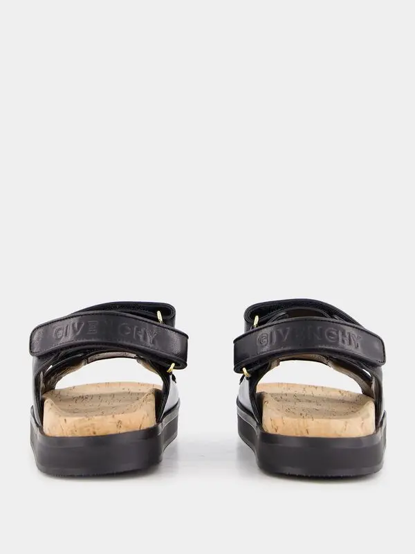 Givenchy Leather 4g Sandals - Black