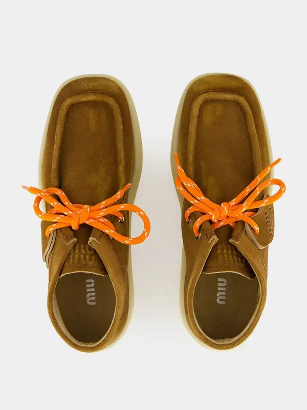 Miu Miu Platform Suede Ankle Boots