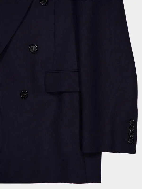 Saint Laurent Double-breasted Wool Jacket - Blue