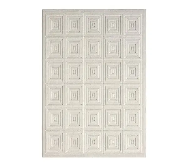 OX BAY TRADING CO. Ox Bay Geometric Contemporary Polypropylene Out Door Rug, 5'x7 - One-color