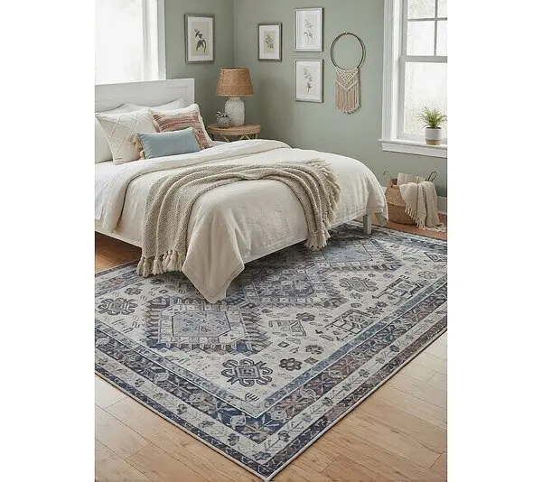 AMER RUGS Alaska Vintage Medallion Area Rug, 9' X 12 - One-color