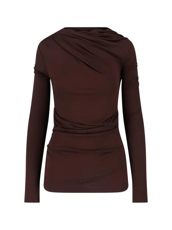ENTIRE STUDIOS Viscose Blend Top - Brown