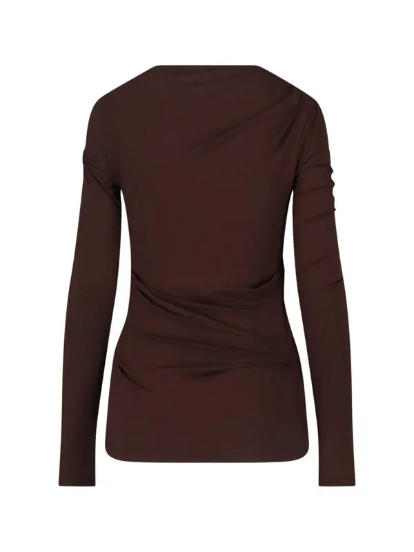 ENTIRE STUDIOS Viscose Blend Top - Brown