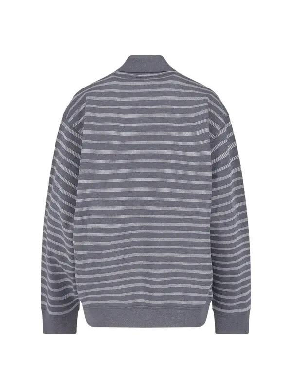 DUNST Striped Polo - Gray