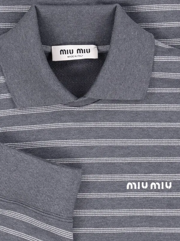 DUNST Striped Polo - Gray