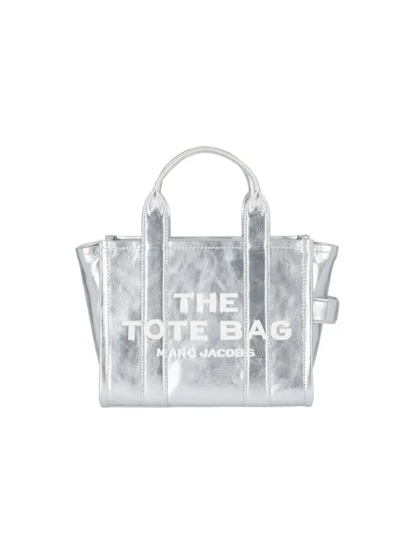 Marc Jacobs Small Metallic Leather Tote Bag - Silver