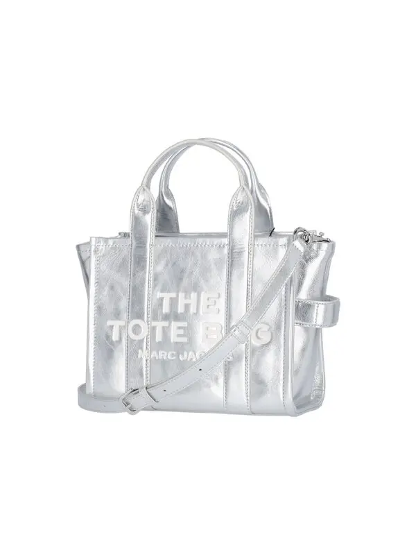 Marc Jacobs Small Metallic Leather Tote Bag - Silver