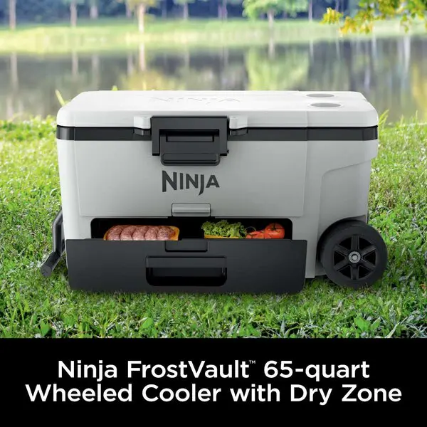 NINJA Frostvault 65qt Cooler With Wheels - Cloud White