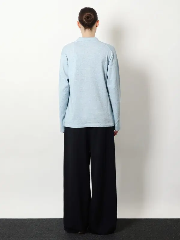 THE ROW Niosa Cotton And Linen Polo - Blue