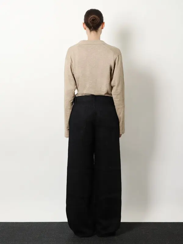 THE ROW Niosa Polo Shirt In Cotton And Linen - Beige