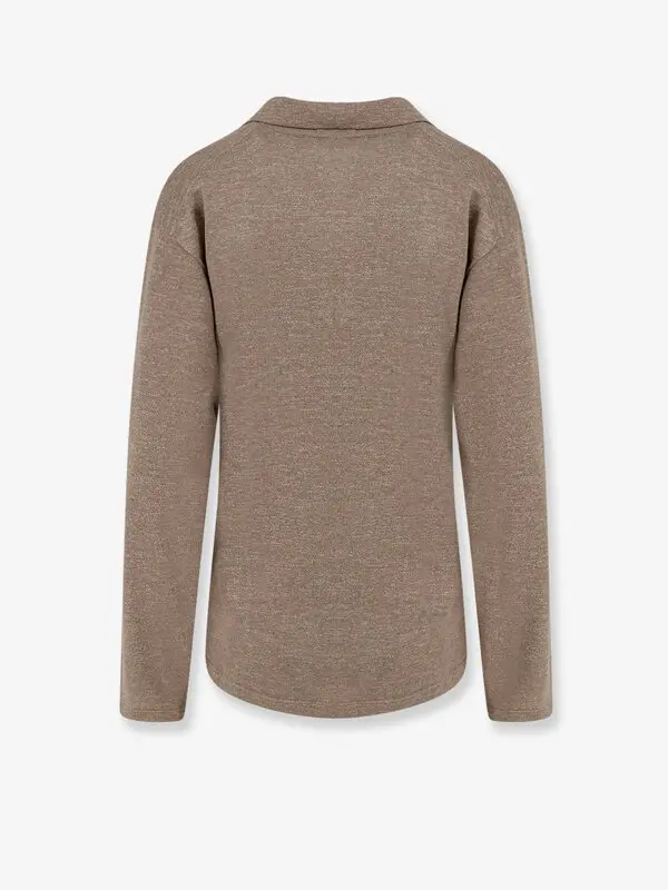THE ROW Niosa Polo Shirt In Cotton And Linen - Beige
