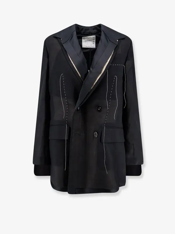 Sacai Silk And Organza Blazer