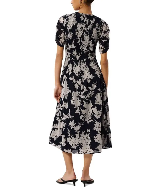 Whistles Shadow Floral Avery Dress - Navy/multi