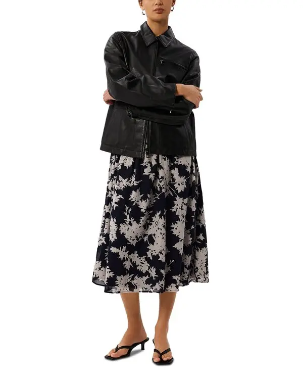 Whistles Shadow Floral Avery Dress - Navy/multi