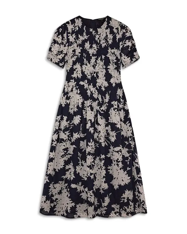 Whistles Shadow Floral Avery Dress - Navy/multi