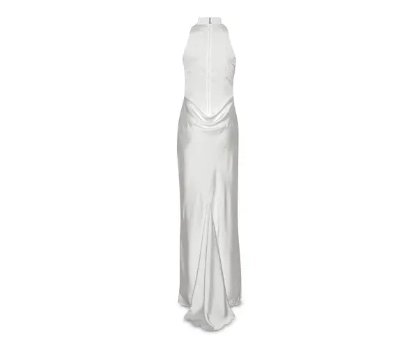 ROTATE BY BIRGER CHRISTENSEN Satin Maxi Train Dress