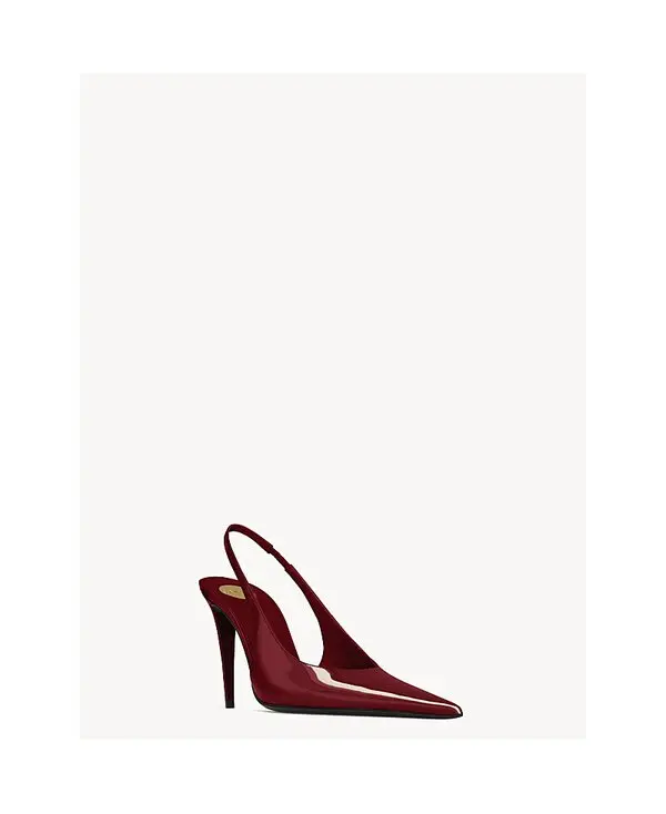 Saint Laurent Guermantes Slingback Pumps - Lust Red