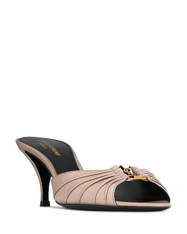 Saint Laurent Babylone Mules - Nude